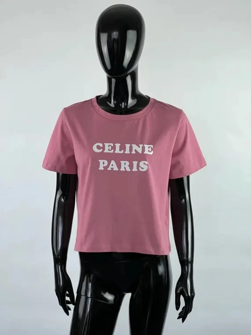 Celine | Tops | Celine Dusty Pink Crewneck Logo Tee Size L But Fits ...